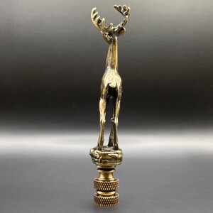STANDING DEER Aged Brass Finish Lamp Finial-highly Detailed Cast Metal ...