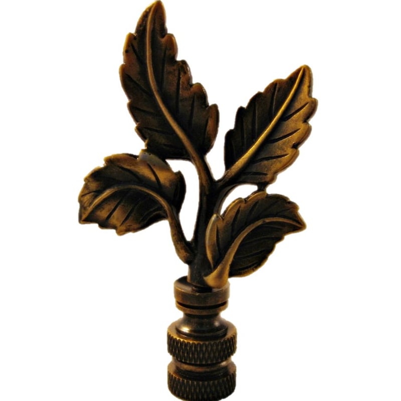 Lamp Finial Brass Leaves - Etsy