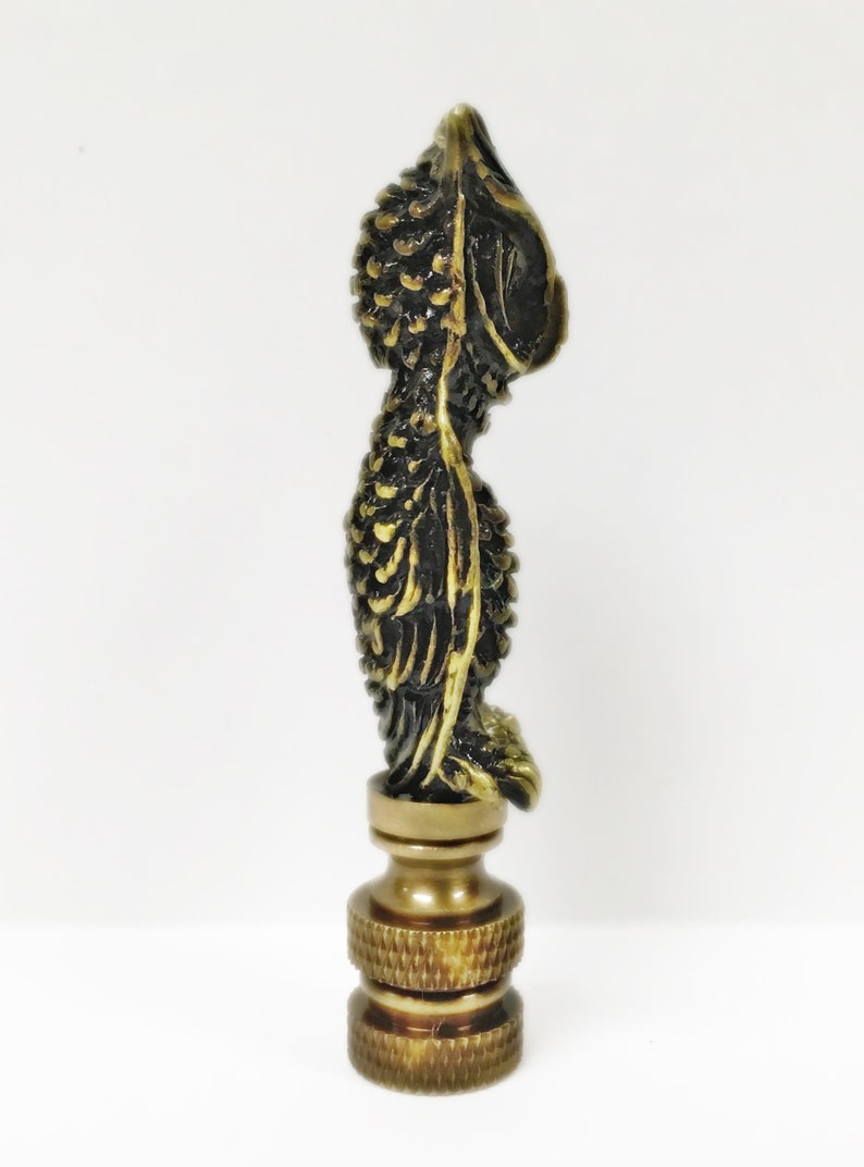 OWL Aged Brass Finish Lamp Finial-highly Detailed Cast Metal - Etsy