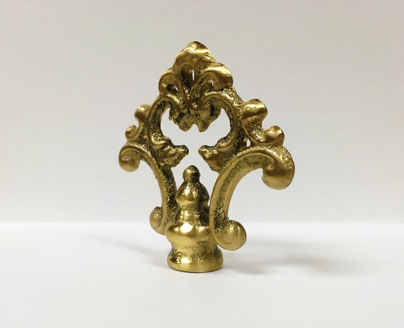 Lamp Finial-solid Cast Brass Traditional FANCY LOOP W/dual | Etsy