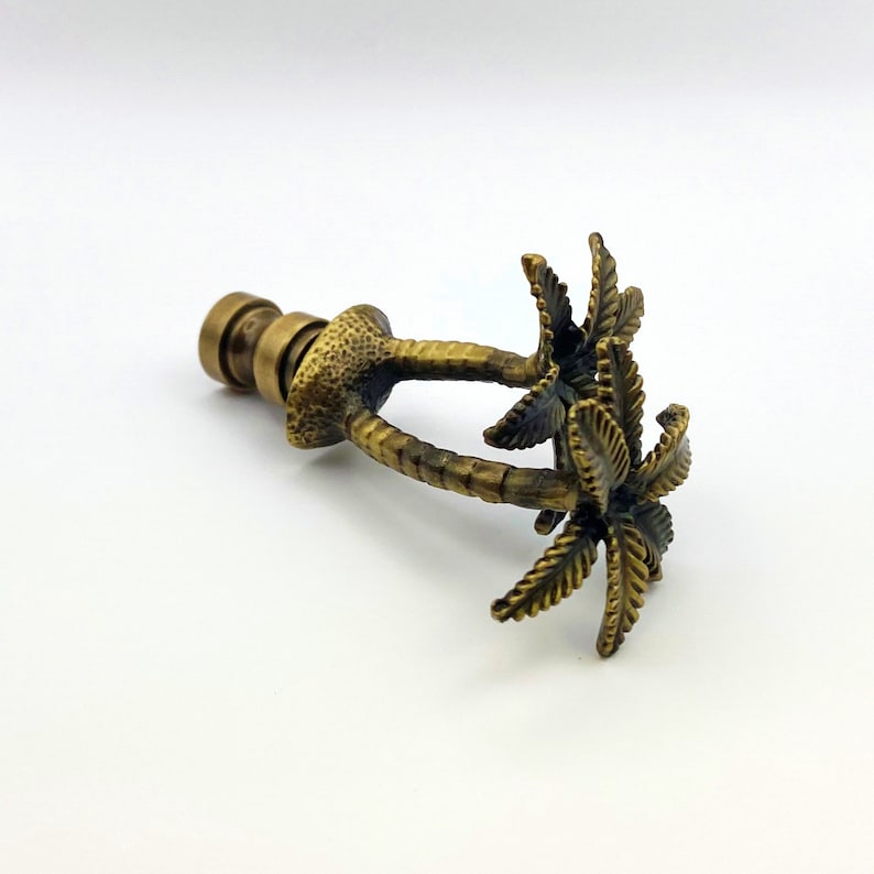 COCONUT PALM TREE Lamp Finial-highly Detailed Cast Metal-aged - Etsy