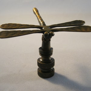 DRAGONFLY Aged Brass Finish Lamp Finial-highly Detailed Cast Metal - Etsy