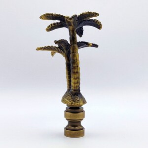 COCONUT PALM TREE Lamp Finial-highly Detailed Cast Metal-aged Brass ...
