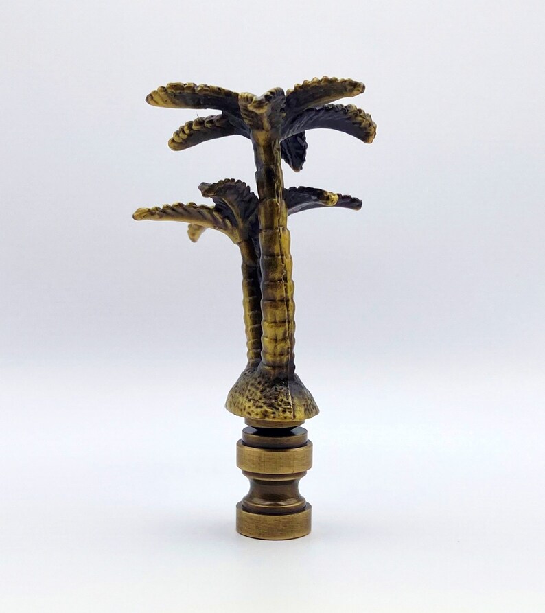 COCONUT PALM TREE Lamp Finial-highly Detailed Cast Metal-aged - Etsy