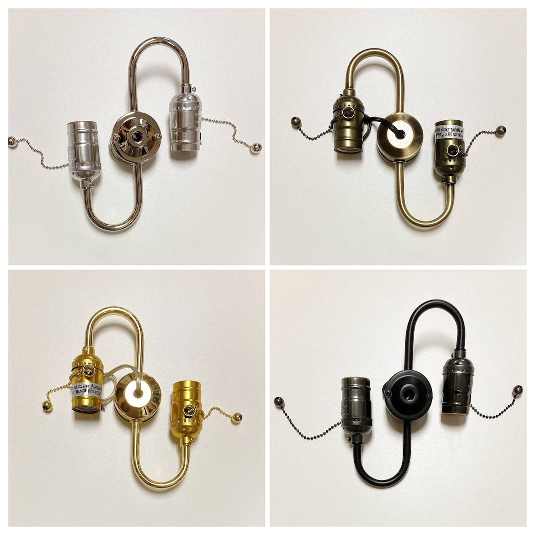 Lamp Parts 2-socket On/off Pull Chain S-cluster-available in 4 Finishes ...