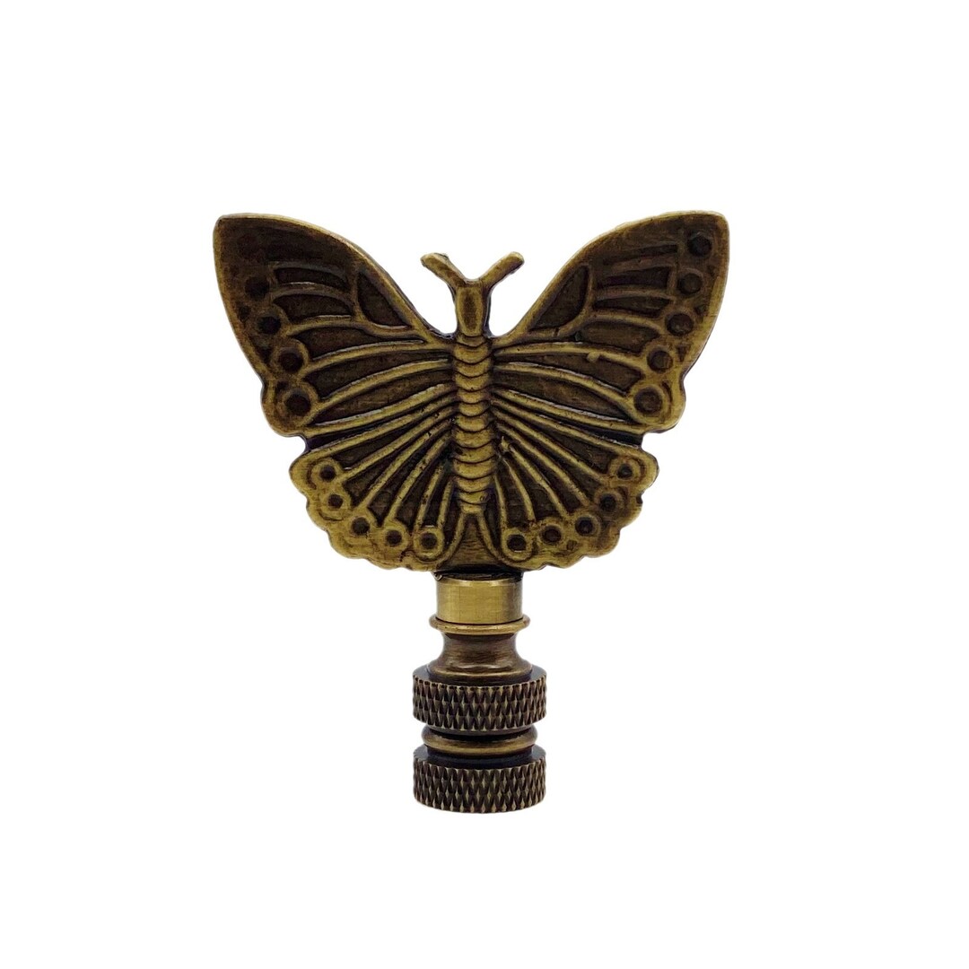 BUTTERFLY Aged Brass Finish Lamp Finial-highly Detailed Cast Metal - Etsy