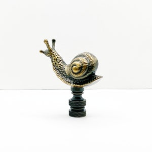 SNAIL Lamp Finial-aged Brass Finish-highly Detailed Metal Casting - Etsy