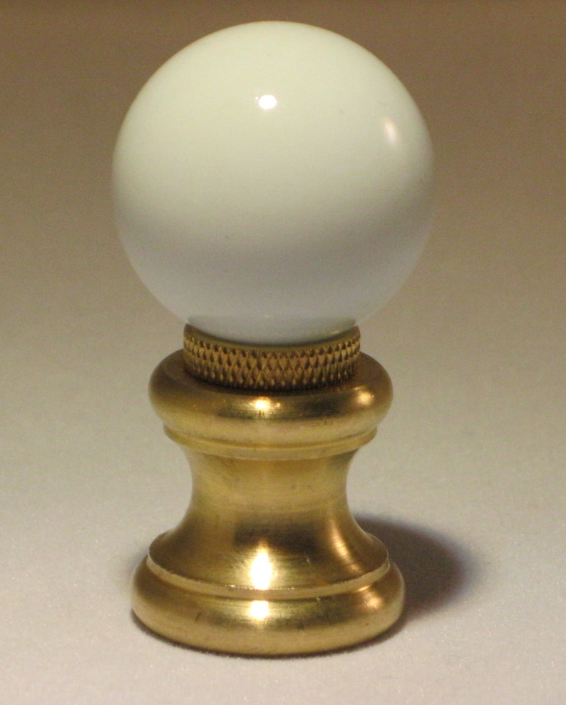 Lamp Finial-glass Orb Lamp Finials in 12 Colors-solid Brass - Etsy