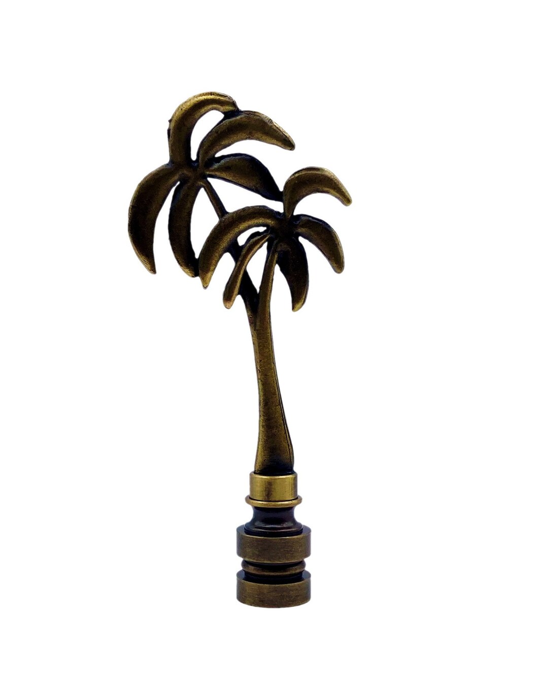 PALM TREE Lamp Finial-highly Detailed Cast Metal-aged Brass Finish - Etsy