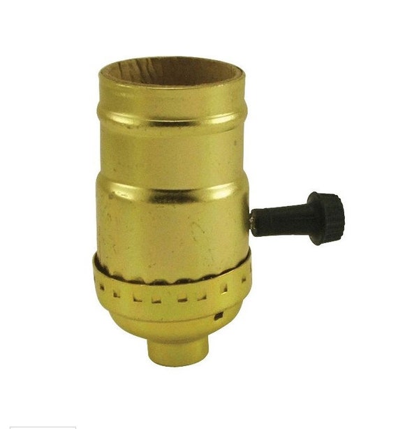 Lamp Parts 3-WAY TURN KNOB Medium Base Socket-polished Gilt | Etsy