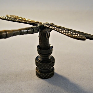 DRAGONFLY Aged Brass Finish Lamp Finial-highly Detailed Cast Metal - Etsy