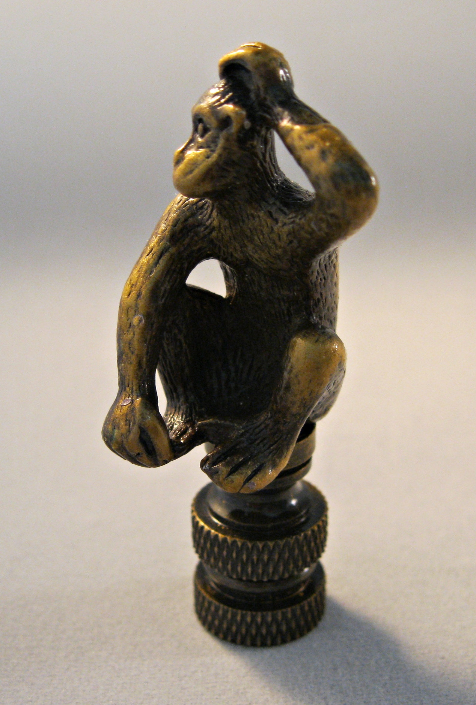 MONKEY Aged Brass Lamp Finial-highly Detailed Cast Metal - Etsy