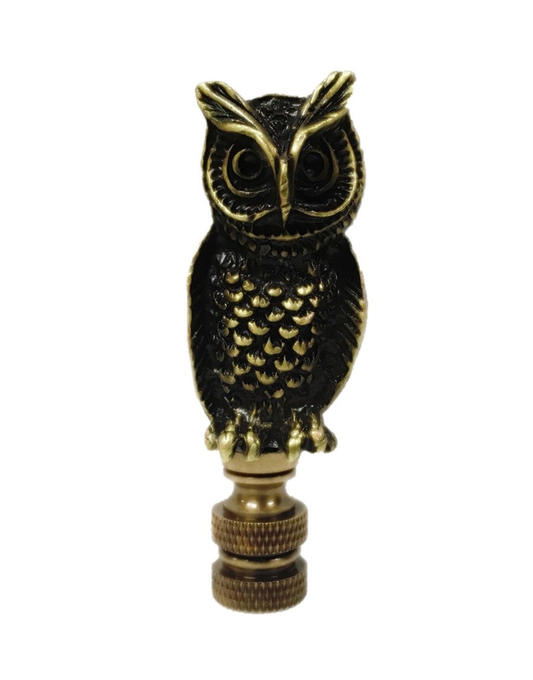 OWL Aged Brass Finish Lamp Finial-highly Detailed Cast Metal - Etsy