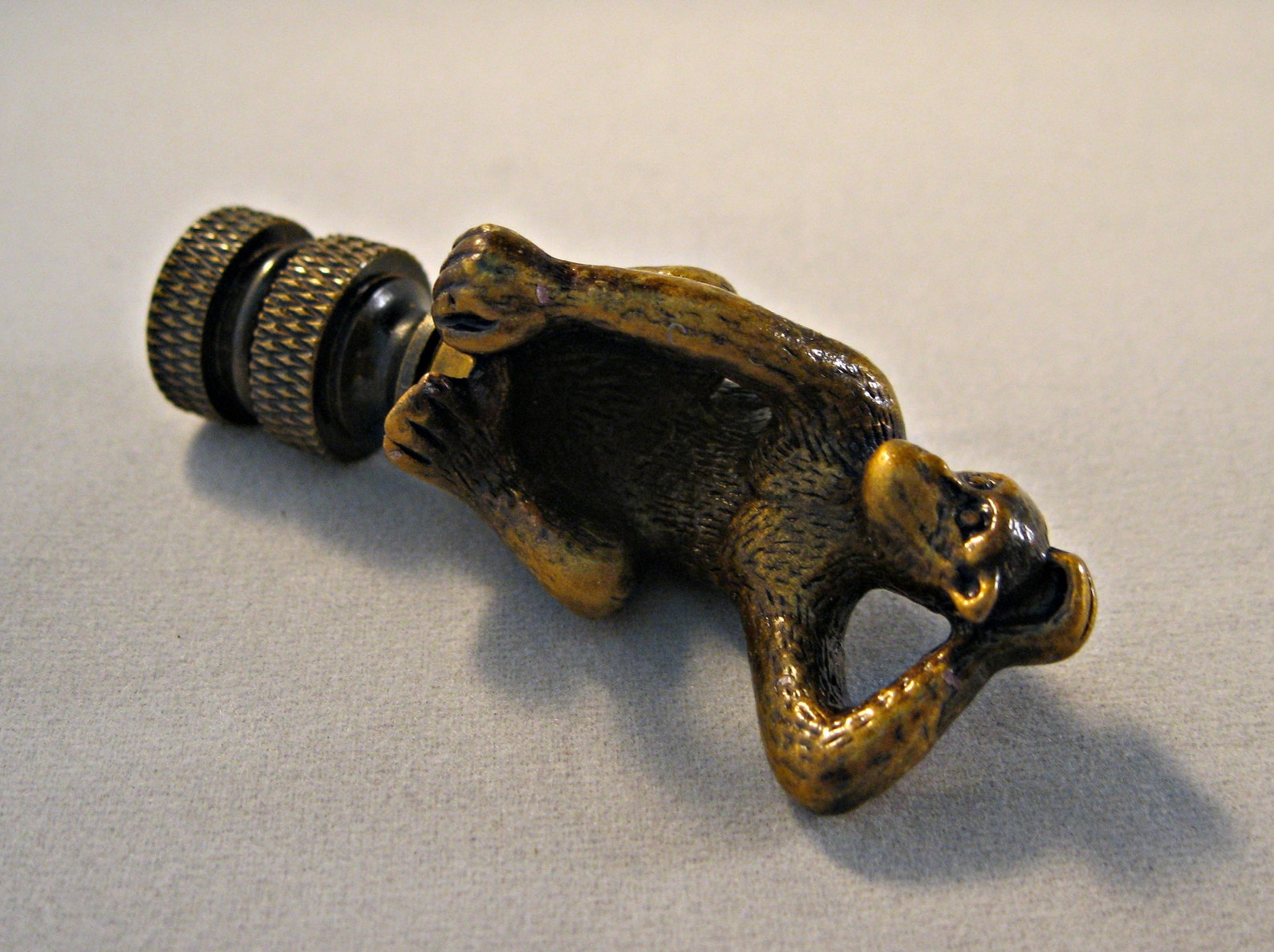 MONKEY Aged Brass Lamp Finial-highly Detailed Cast Metal - Etsy