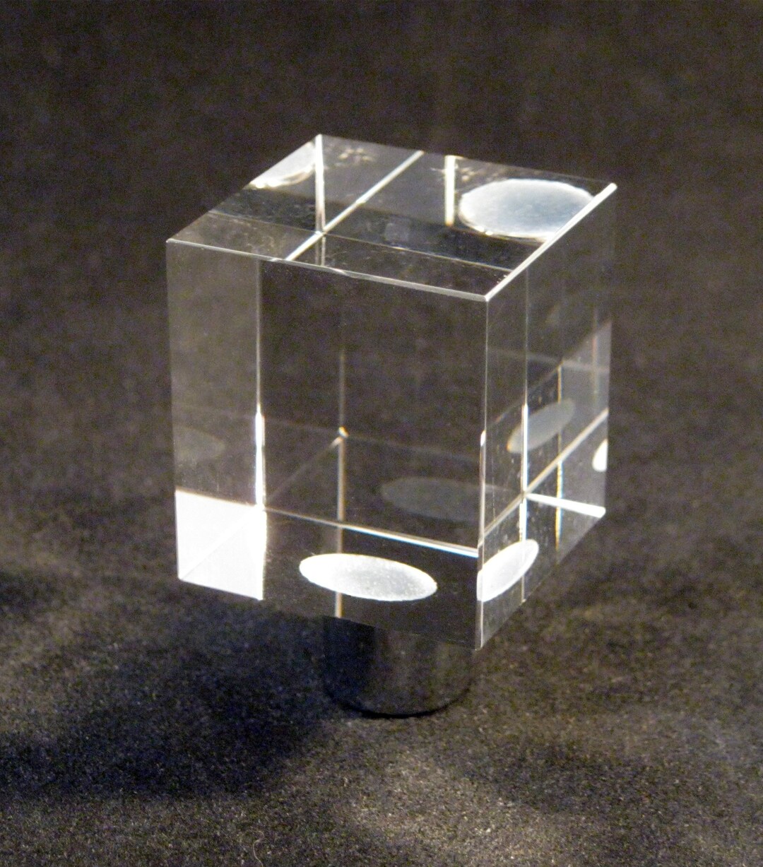 MODERN CUBE Optic Crystal Lamp Finial-chrome Finish - Etsy