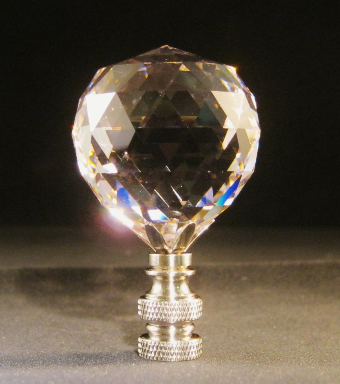 Lamp Finial-stunning Leaded Crystal Lamp Finialpinksatin - Etsy