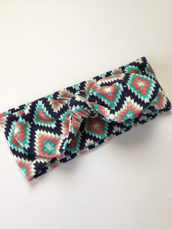 Aztec Knot Headband Turban Headband Mommy and Me Headbands - Etsy