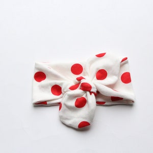 Red Polka Dot Headbands, Mommy and Me Headbands, Top Knot Headband ...