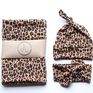 Cheetah Swaddle Set/leopard Swaddle Blanket/animal - Etsy