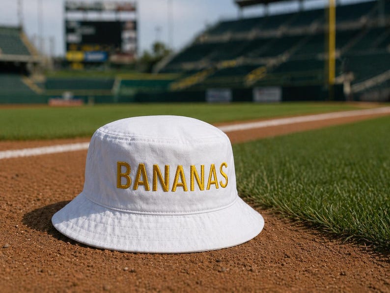 Bananas Baseball Bucket Hat Embroidered Game Day Unisex Accessory - Etsy