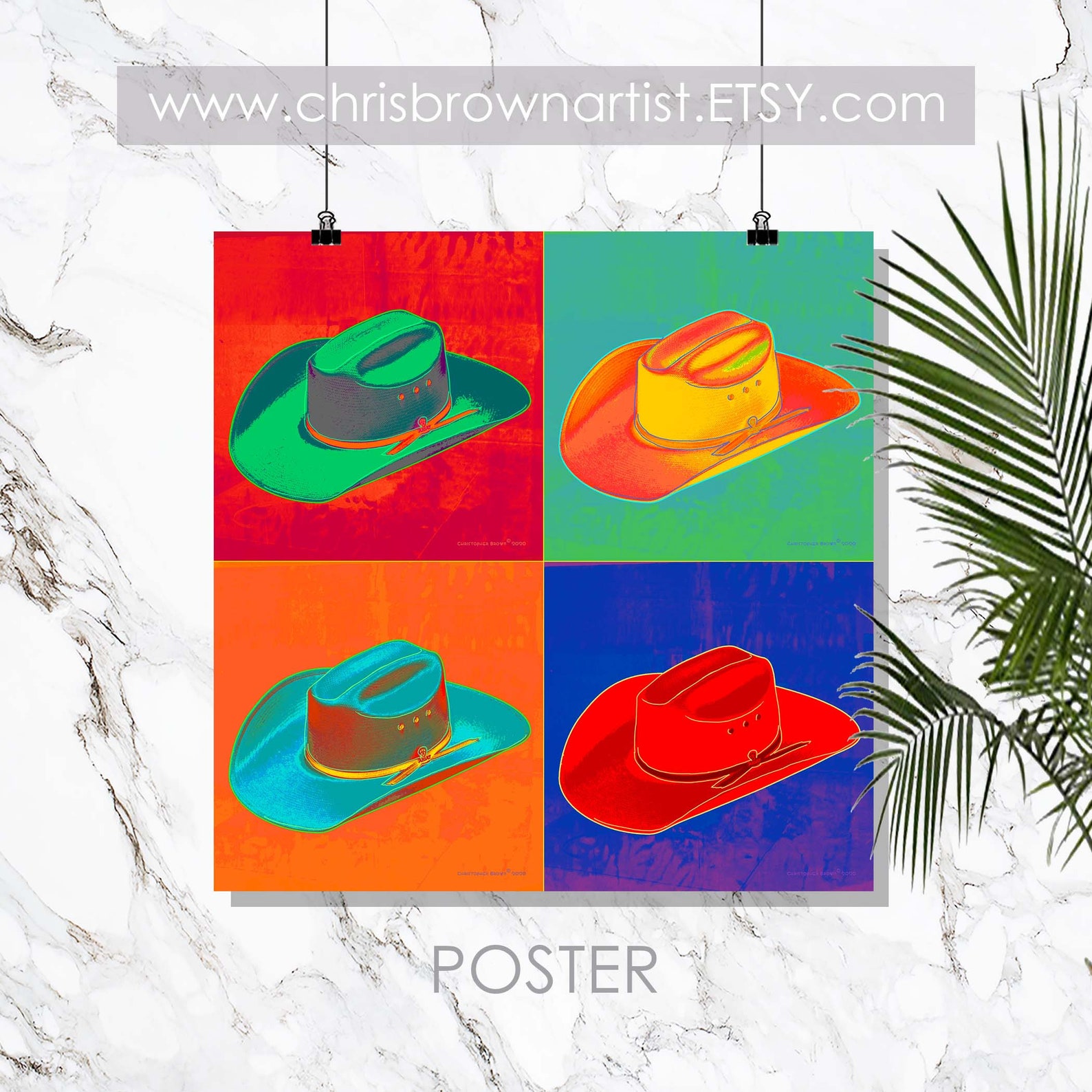 Abstract Art Pop Art Cowboy Hat 4 Contemporary Abstract | Etsy