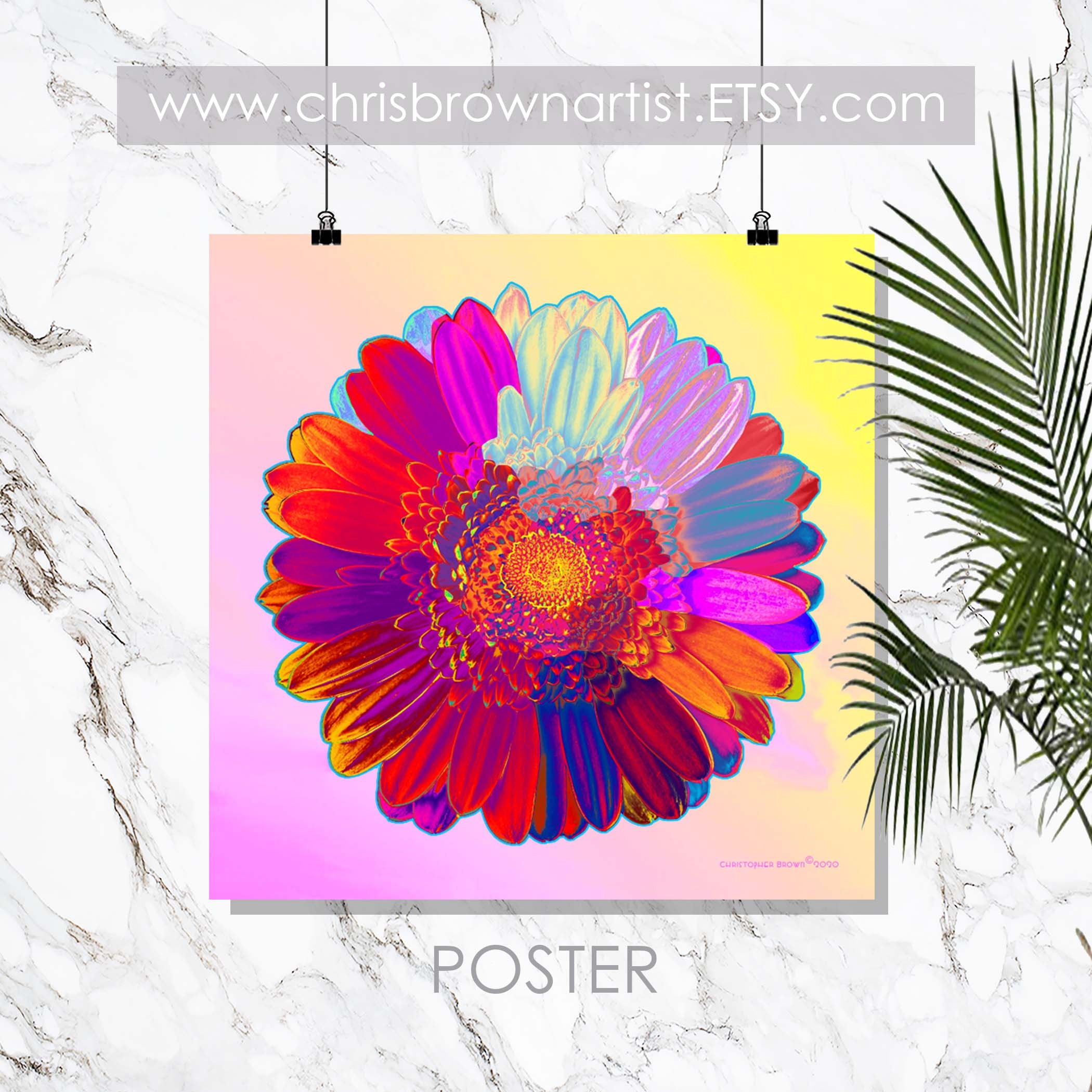 Flower Art pop Art Flower 03 Contemporary Abstract Art - Etsy