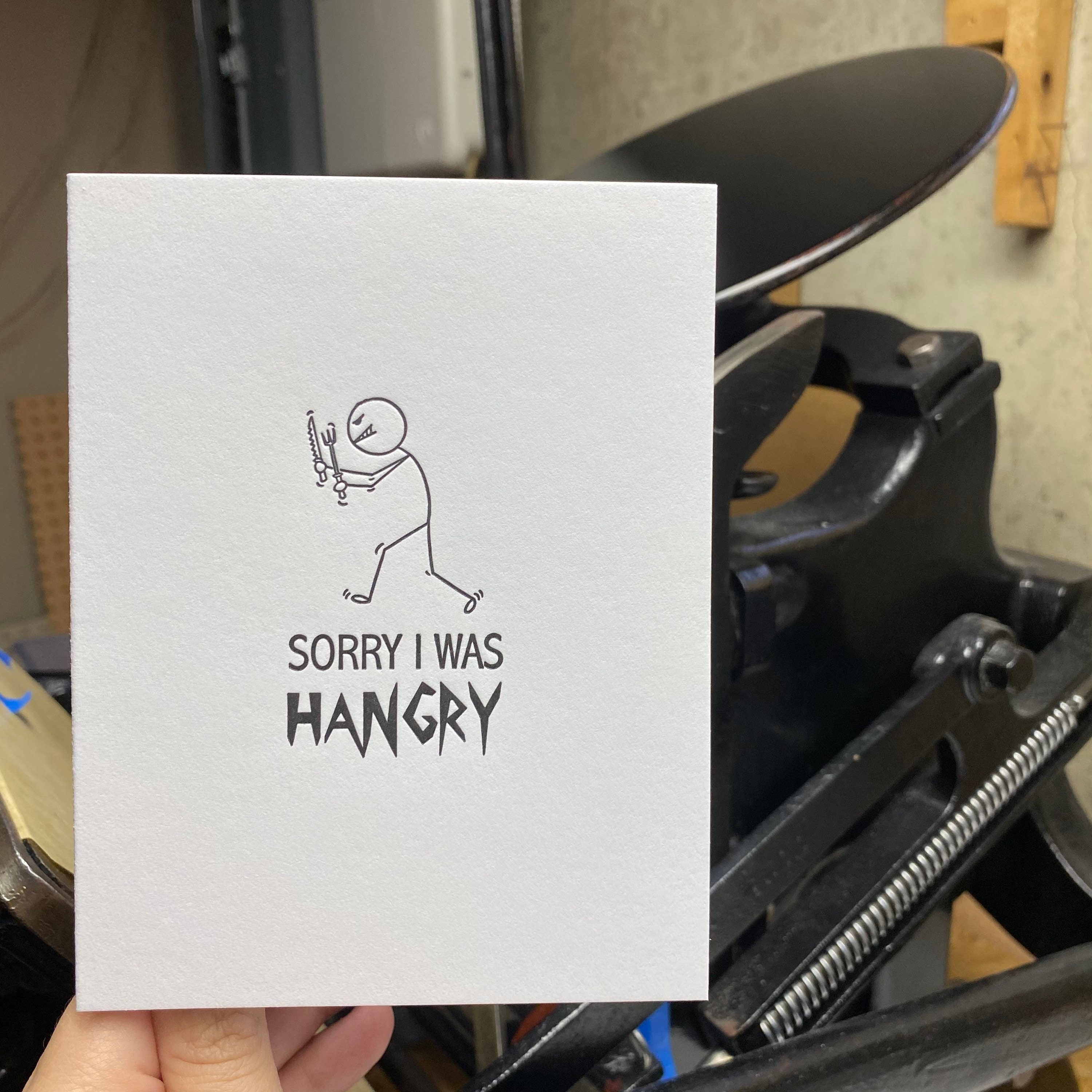 I’m Sorry I Was Hangry, Apology Card, I’m Sorry Card, Forgive Me Card ...