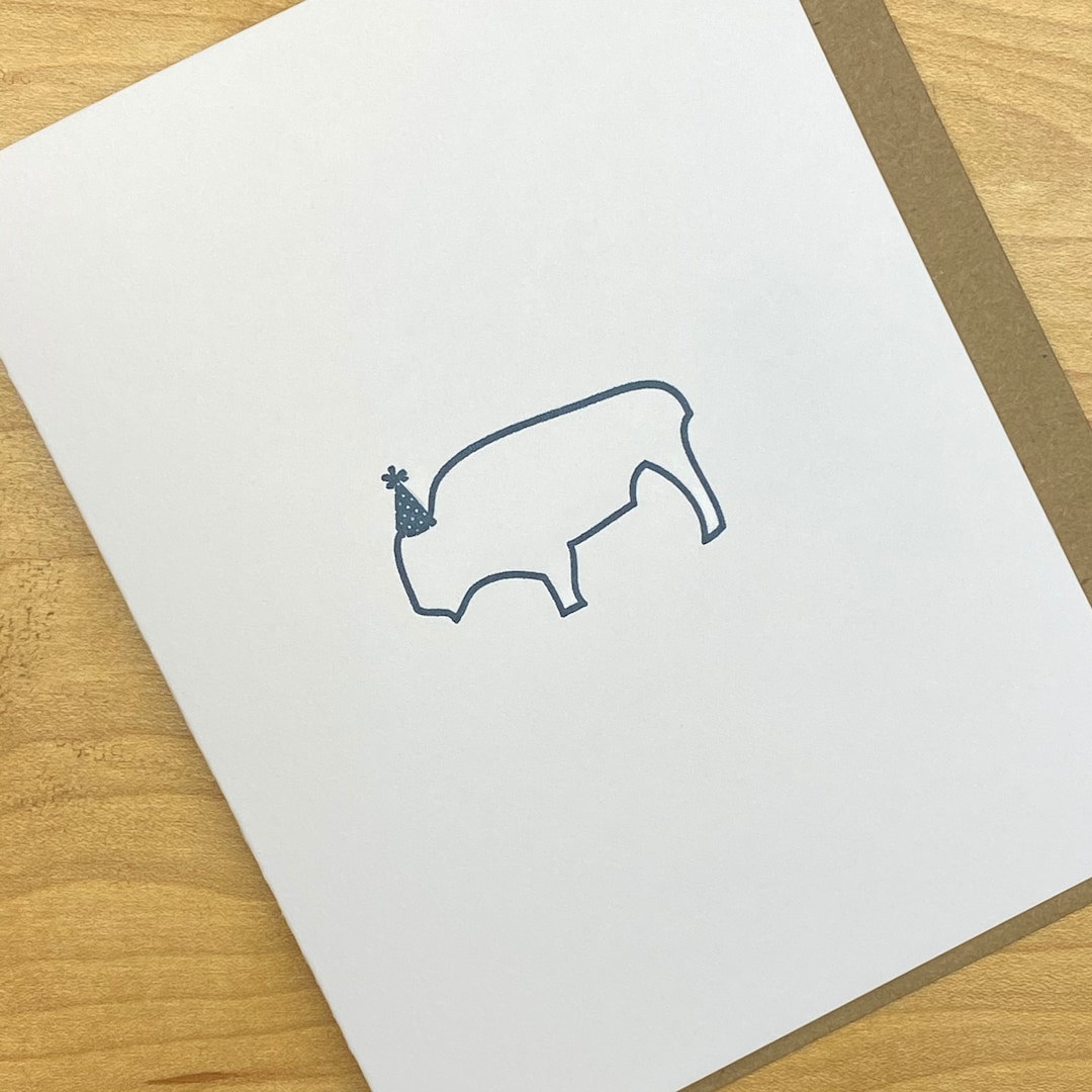 Buffalo Happy Birthday Card Celebration Card Congratulations - Etsy