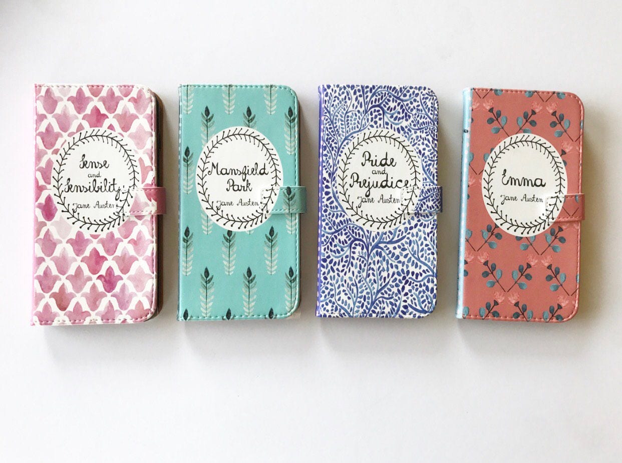 Jane Austen Gift Pride and Prejudice Phone Case Jane Austen | Etsy ...