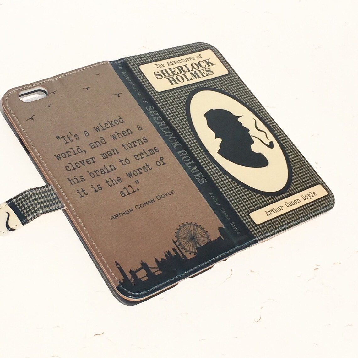 Book Phone /iphone Flip Wallet Case Sherlock Holmes for - Etsy