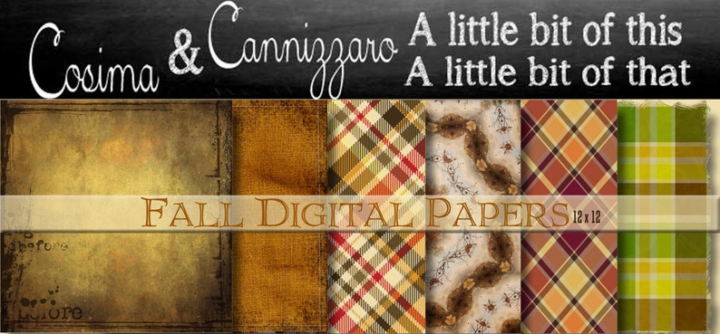 Fall Digital Scrapbook Paper 12x12 Inch Paper Pack Digital Paper ...