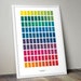 100 Colours Graphic Poster, Bright Colours, Rainbow Spectrum ...