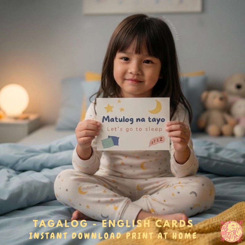 Bilingual Tagalog English Daily Routine Cards for Toddlers (digital ...