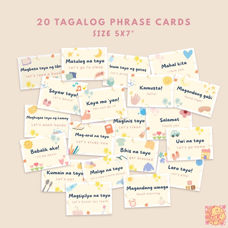 Bilingual Tagalog English Daily Routine Cards for Toddlers (digital ...