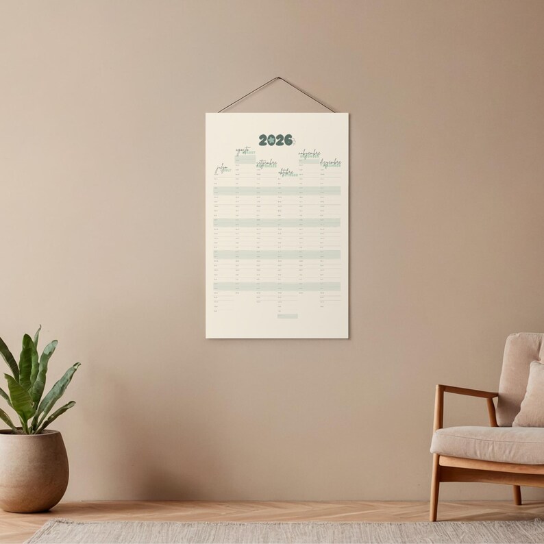 2026 Half Year Tagalog Calendar - Bilingual Minimalist Planner - Modern ...