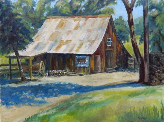 Home Decor 'Mackey's Barn' art print of my | Etsy