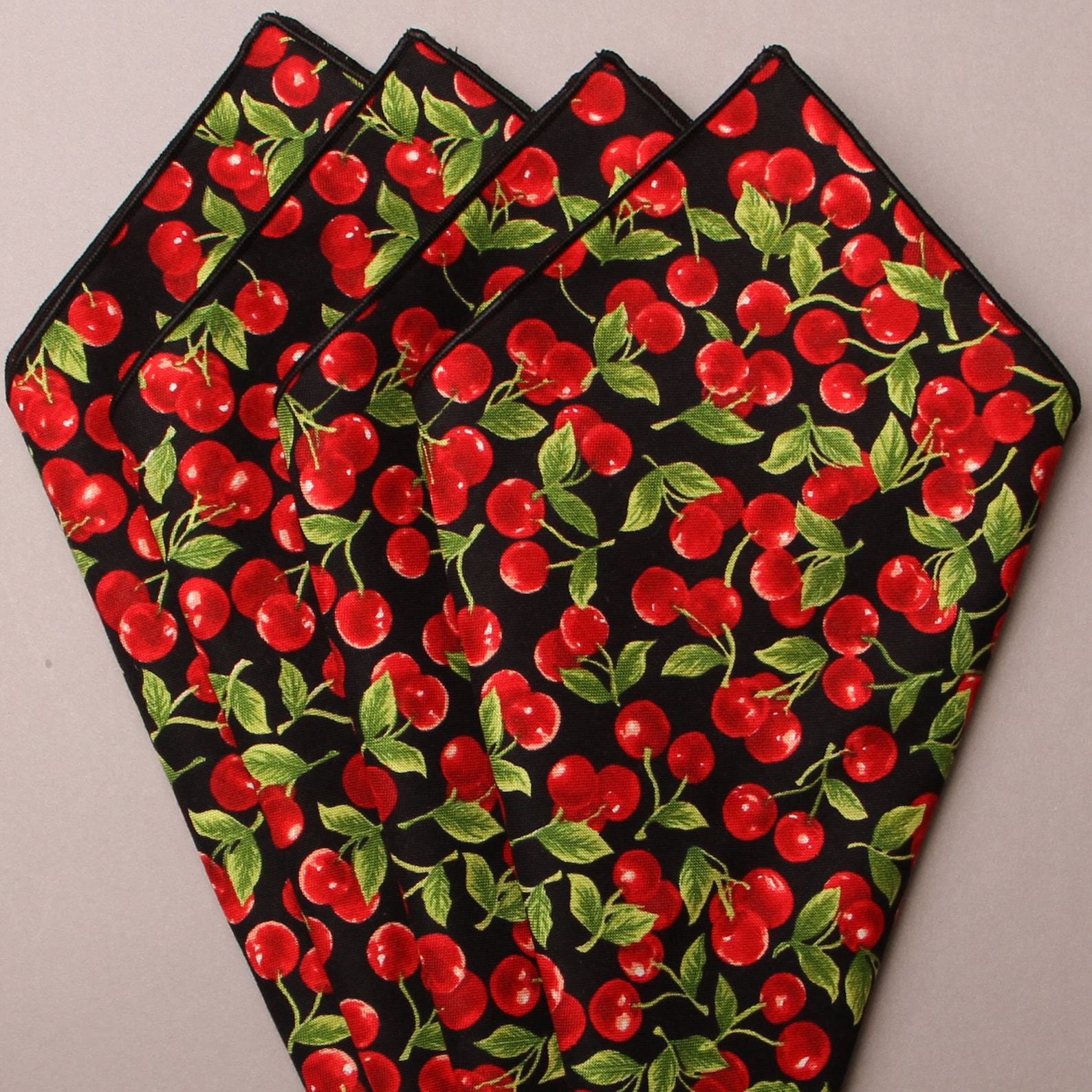 Red Cherry Table Napkins Modern Table Napkins Fruit Napkins | Etsy