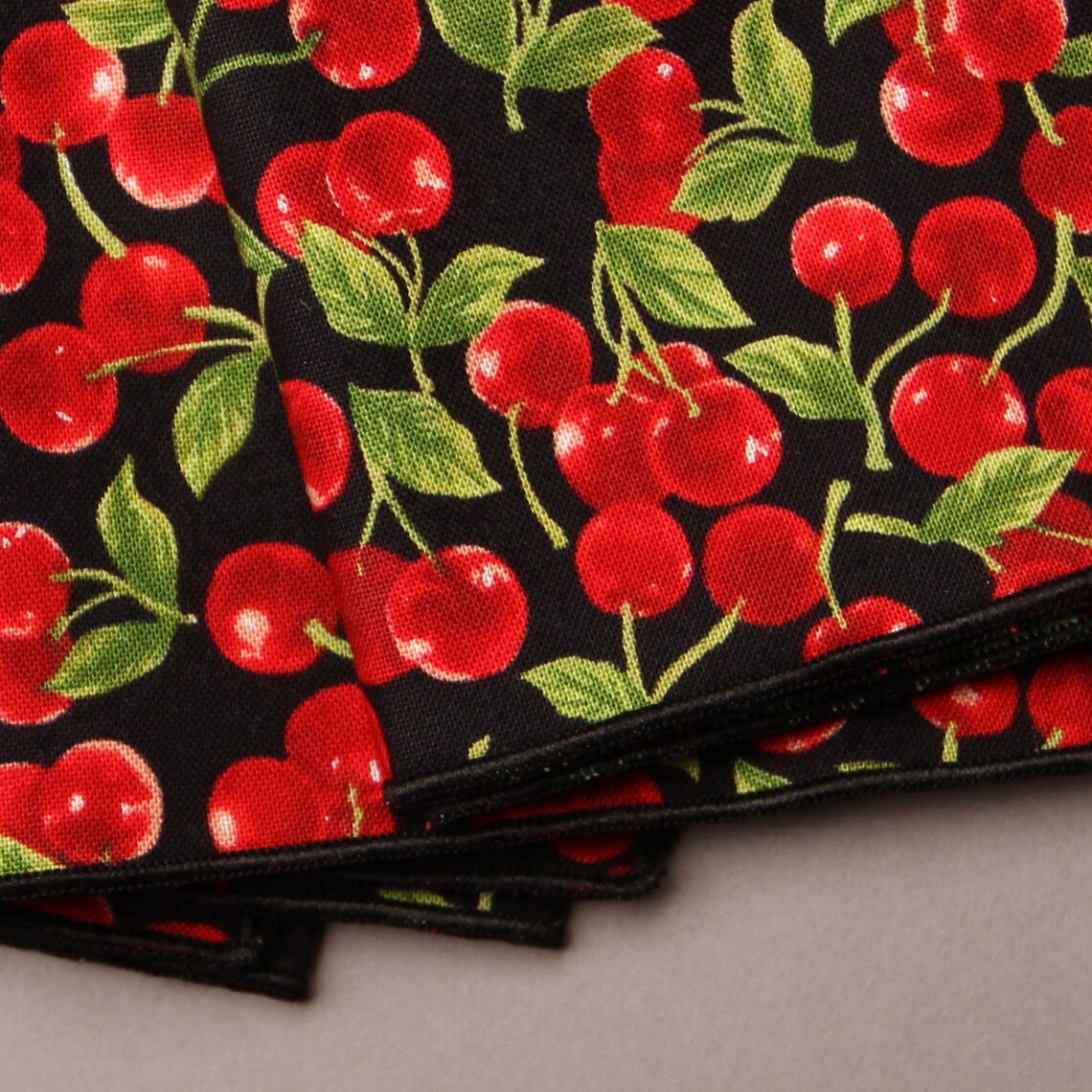 Red Cherry Table Napkins Modern Table Napkins Fruit Napkins | Etsy