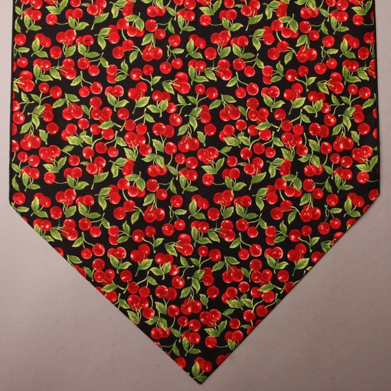 Red Cherry Table Runner Modern Table Runner Fruit Table | Etsy