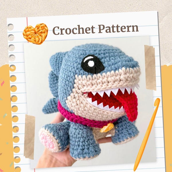 Jeff the Shark Plush - Etsy