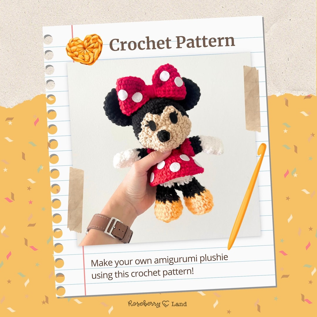 Minnie Mouse PDF Crochet Pattern - Instant Download - Amigurumi Plush ...