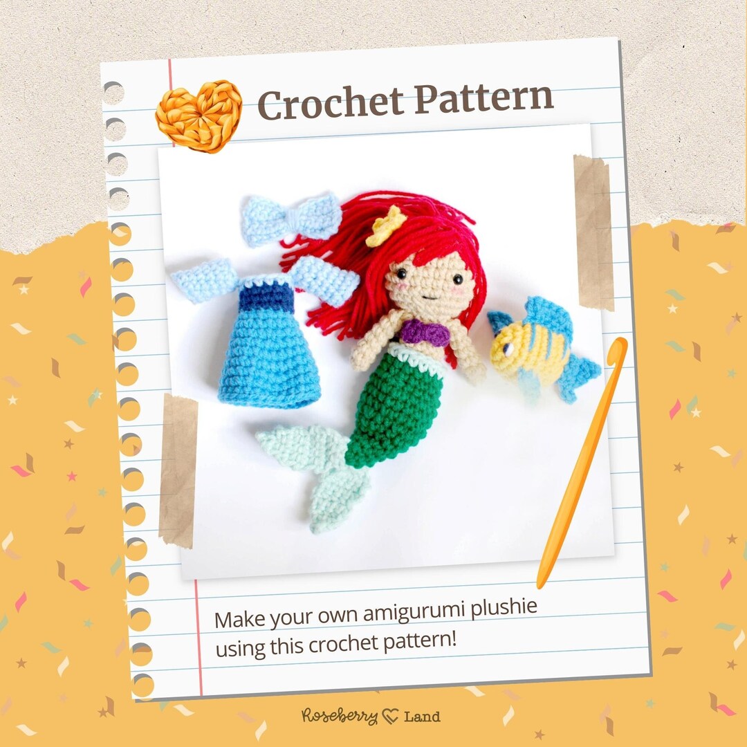Ariel Crochet Pattern - Instant Download - Ariel Little Mermaid ...