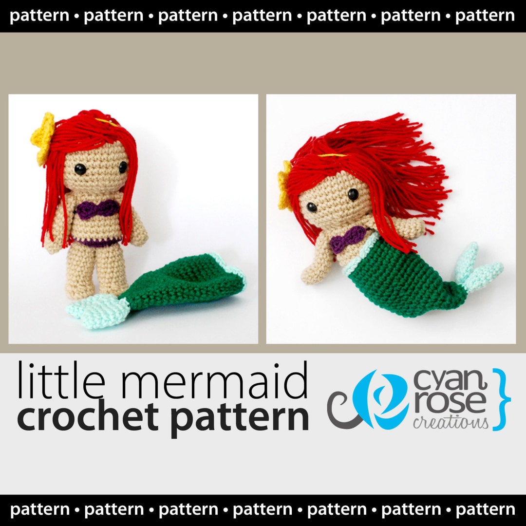 Little Mermaid Crochet Pattern Instant Download Little - Etsy