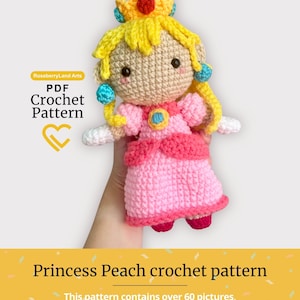 Princess Peach PDF Crochet Pattern - Instant Download - Amigurumi Plush ...