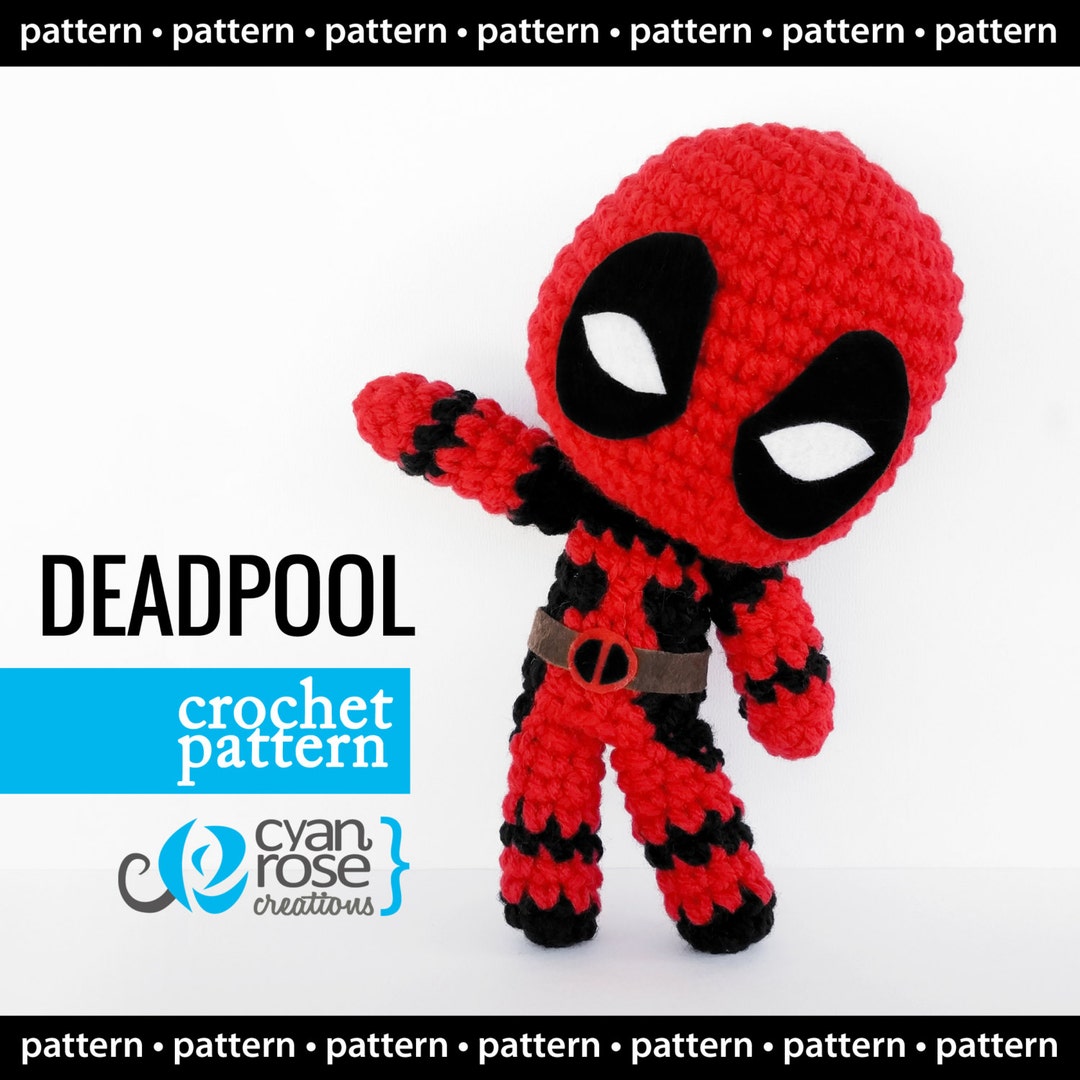 Deadpool Crochet Pattern Instant Download Amigurumi Plush - Etsy