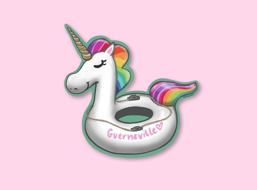 Guerneville Float Sticker- River Unicorn Decal- Unicorn Floatie, River ...