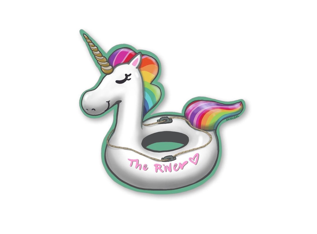River Float Sticker- River Unicorn Decal- Unicorn Floatie, River Float ...