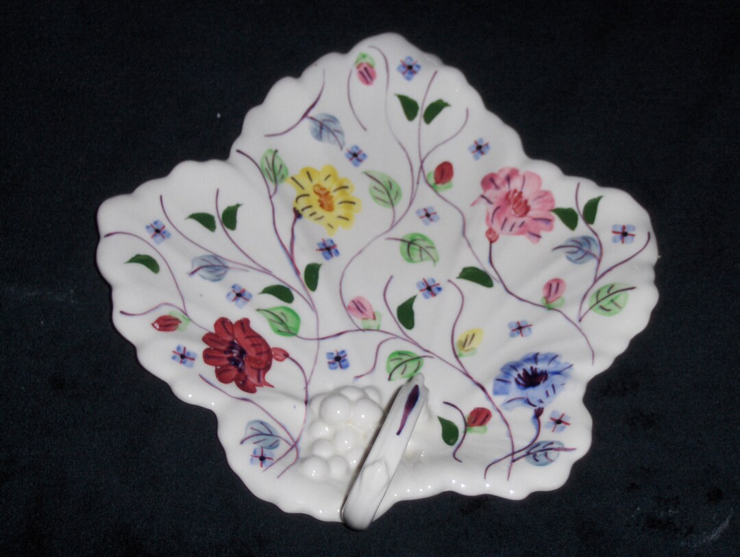 Blue Ridge Southern Potteries Floral Dish Vintage Chintz Pattern Leaf ...