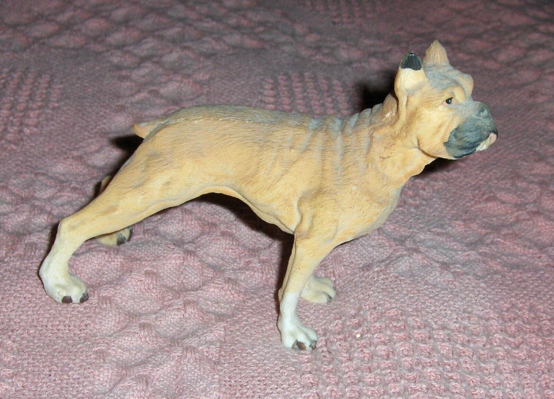Vintage Boxer Dog Figurine Brown Beige Tan Boxer Dog Puppy Statue ...