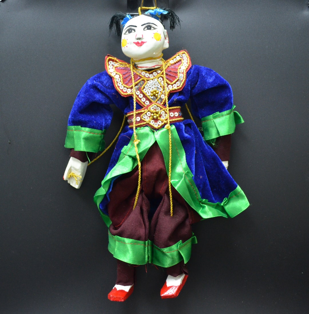 Asian Antique Burmese Handmade Wood Burmese Puppet Marionette Hand ...